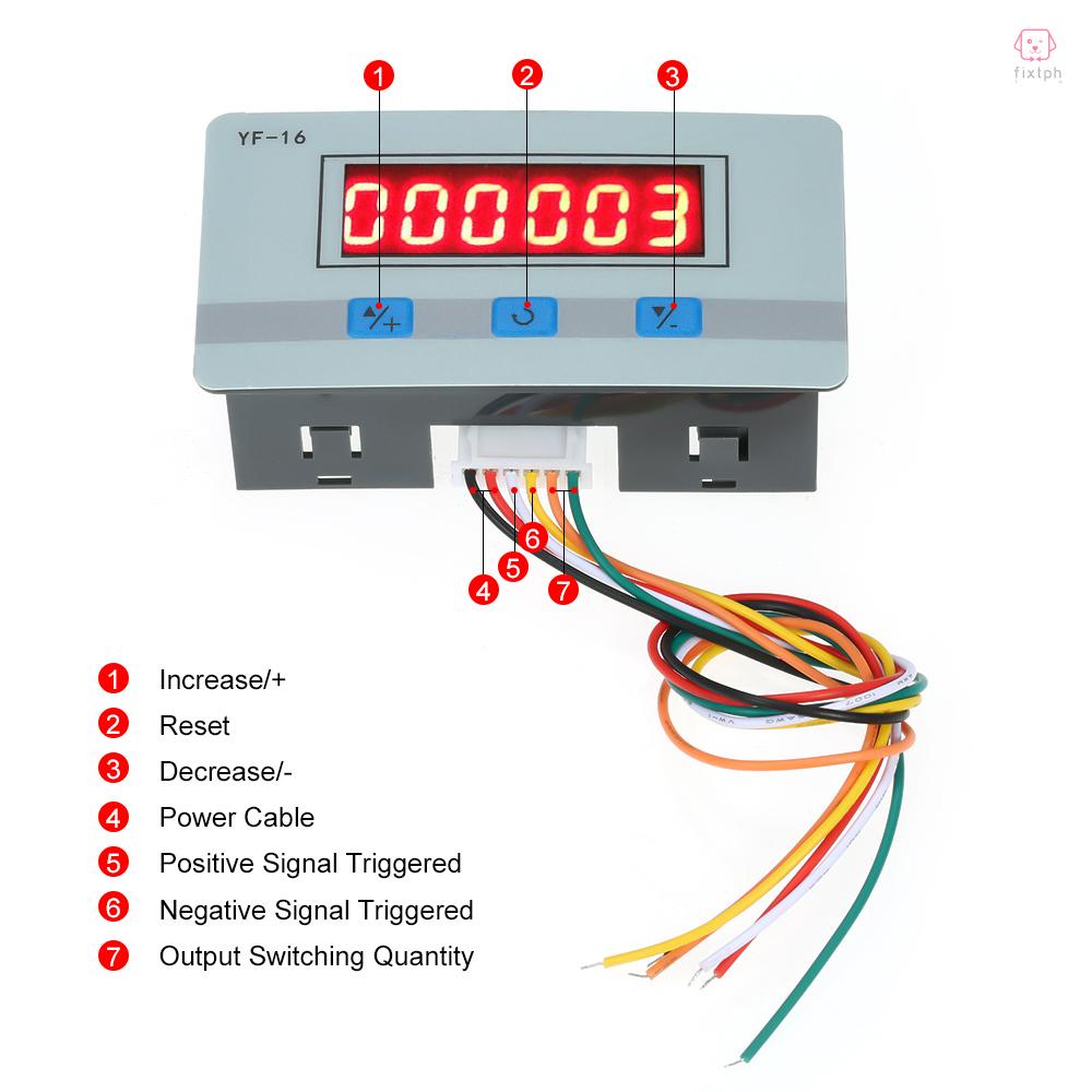 FIP Mini LED Digital Counter Module DC/AC5V~24V Electronic Totalizer ... FIP Mini LED Digital Counter Module DC/AC5V~24V Electronic Totalizer ...