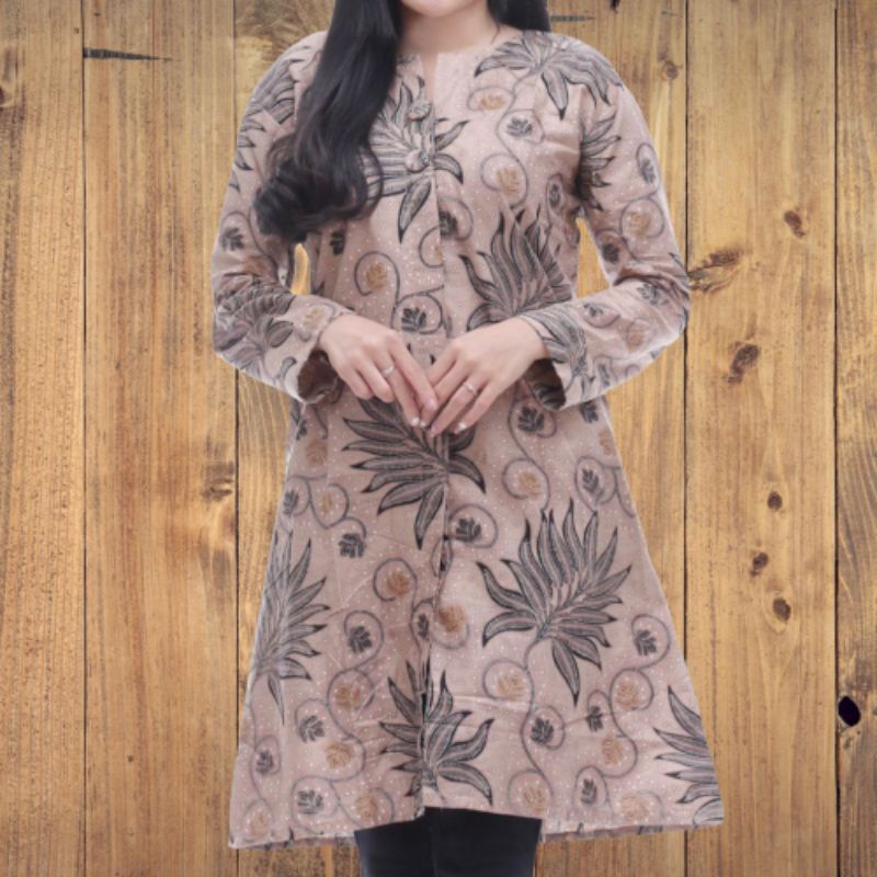 Original seruni padi batik tunic arta super batik office work batik ...