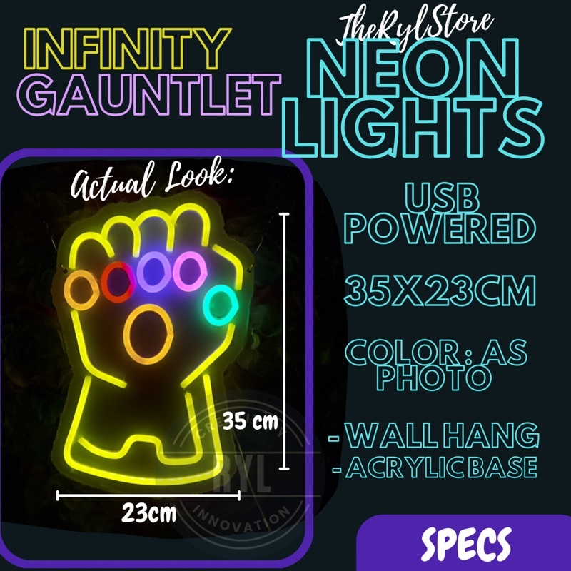 Marvel DC Superheroes Neon Lights - Wall Hang USB Powered | Shopee ...