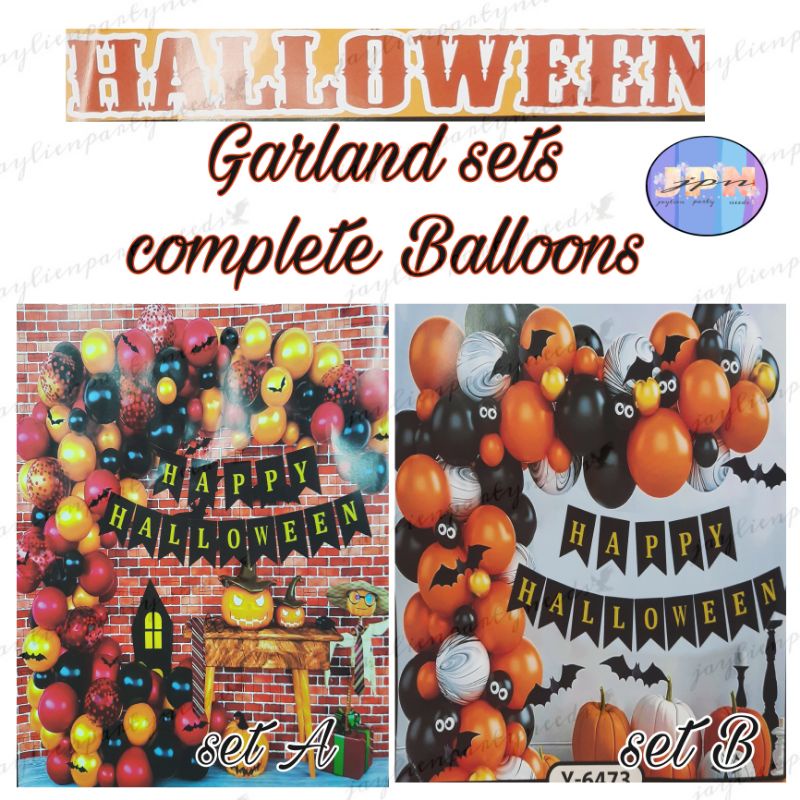 Halloween Garland complete sets balloons party decore | Shopee Philippines