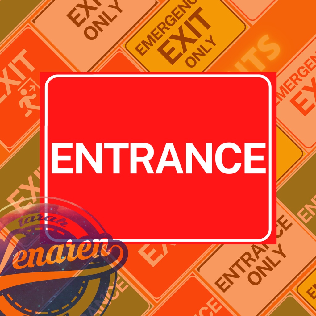 ENTRANCE EXIT ONLY EMERGENCY EXIT Laminated Sign Board A4 Signage ...