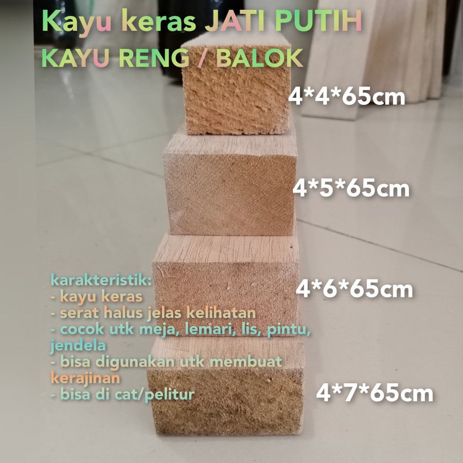 KAYU Wooden Blocks 40mm 4cm x 6cm x 30cm batten wooden DIY craft Hardwood | Shopee Philippines
