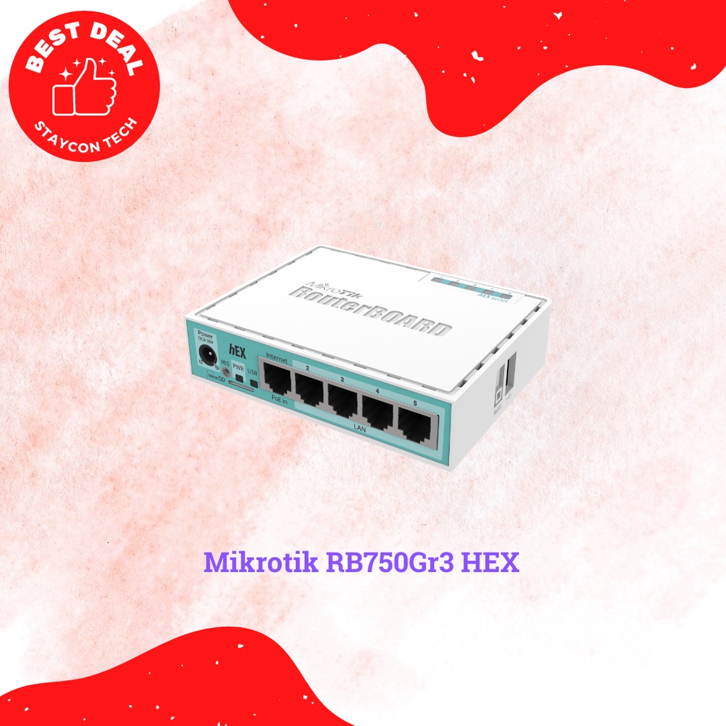 Mikrotik RB750 (HEX Gr3) Gigabit Router | Shopee Philippines
