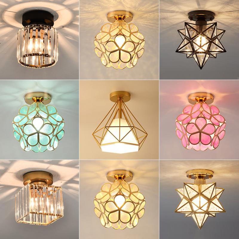 Nordic Creative Ceiling Light Aisle Droplight Corridor Tricolor Light ...