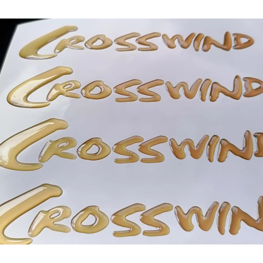 3 pcs CROSSWIND Emblem Isuzu GOLD Silicon / Dome type sticker | Shopee ...