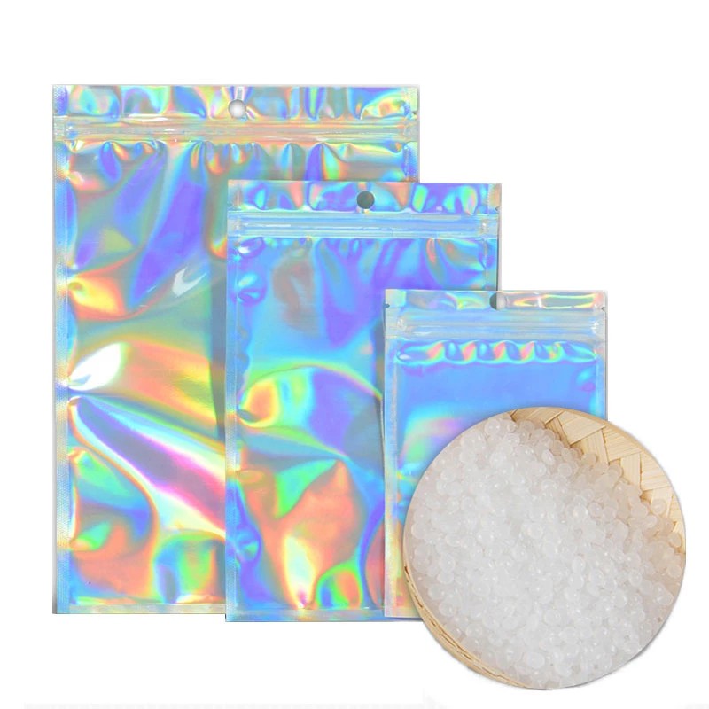 IBCCCNDC Lridescent Zip Lock Bags Pouches Cosmetic Plastic Laser ...