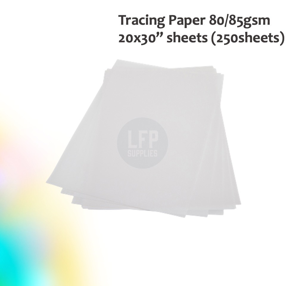 Tracing Paper 80/85gsm 20x30in (cutsheet) - 250sheets | Shopee Philippines