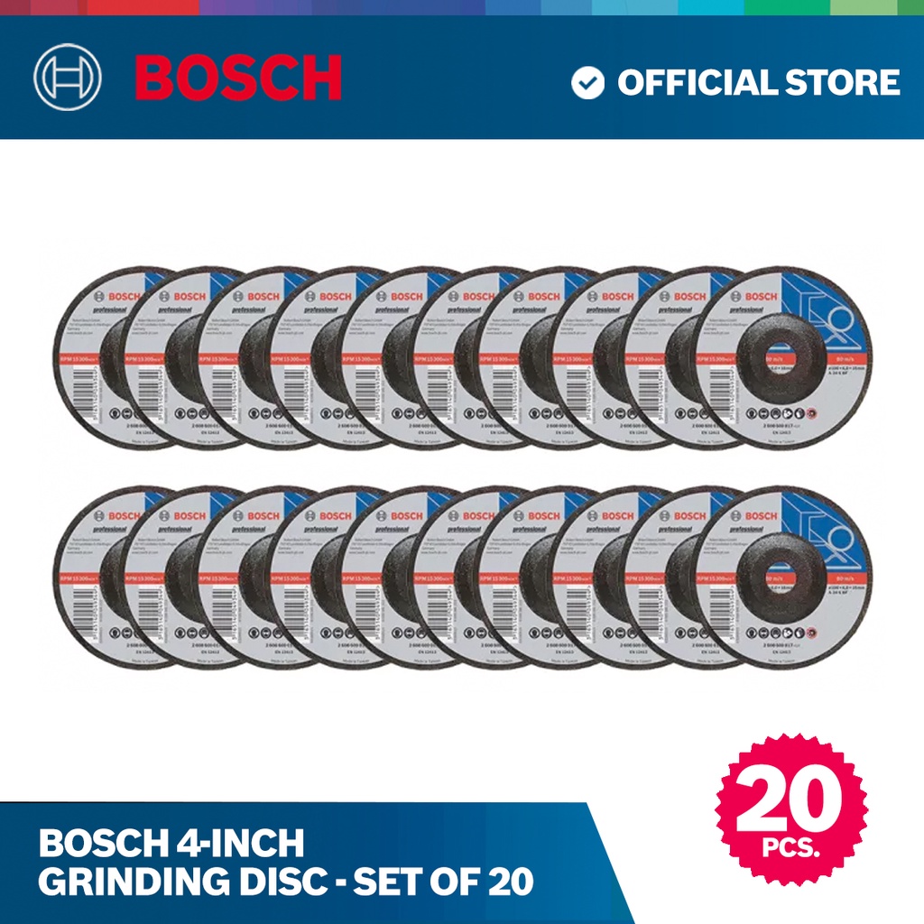Bosch 4-inch Grinding Disc - (Set of 20) - Tools/Accessories | Shopee ...