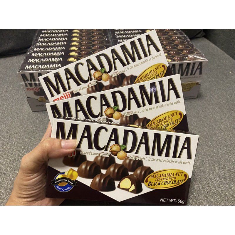 Japan Meiji Macadamia Black 58g Box/milk chocolate | Shopee Philippines