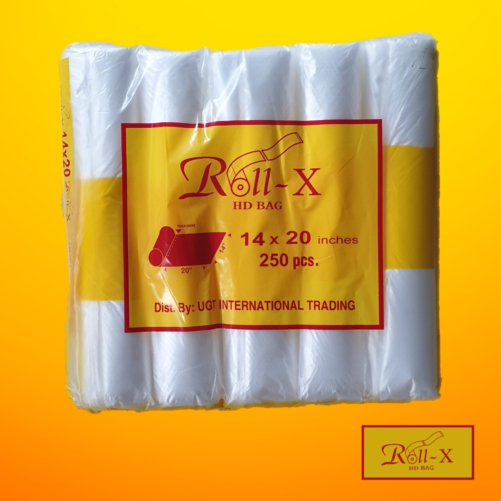 Roll-X 14x20 HD Roll Plastic Bag - 250pcs (Laundry/Produce/Water ...