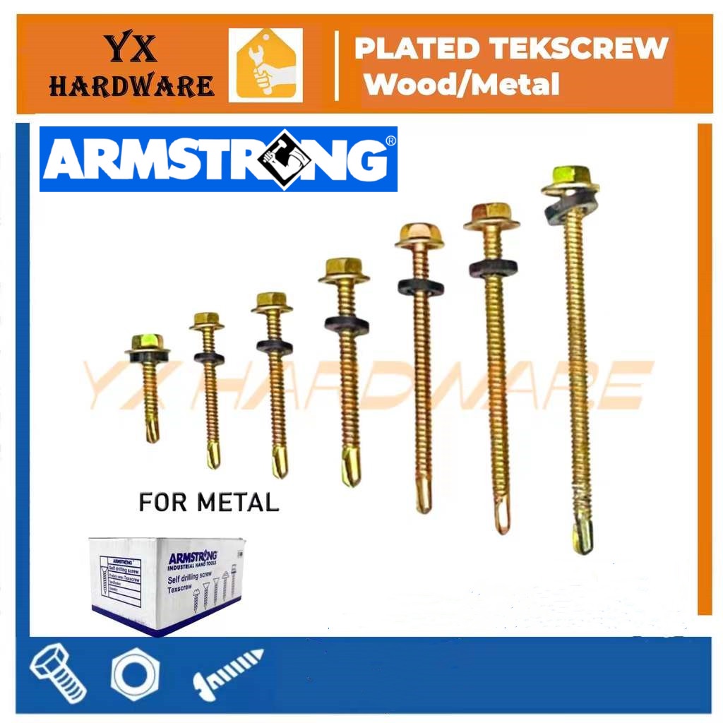 Armstrong Tex Screw With Washer For Metal / Wood / Roofing Hex Self ...