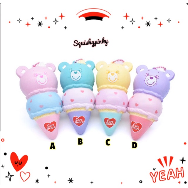 Classic Care Bears Ice cream Scopes Squishy{pls read product ...