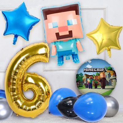 8Pcs minecraft theme party decoration confetti happy birthday ...