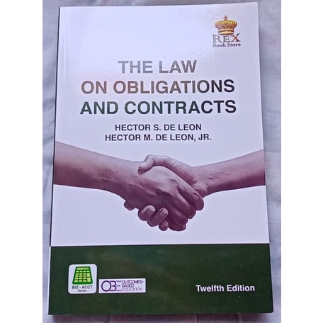 THE LAW ON OBLIGATION AND CONTRACTS By De Leon | Shopee Philippines