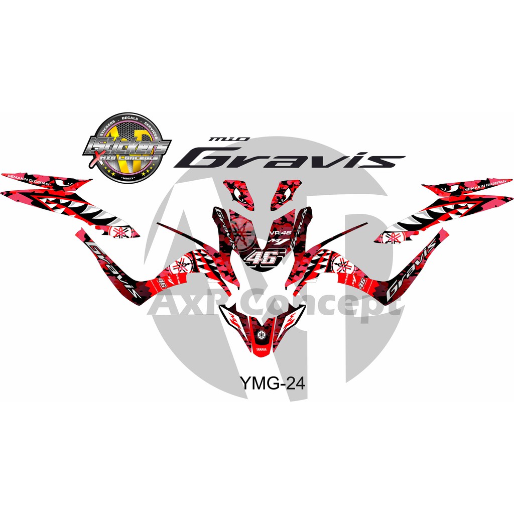 Yamaha Mio Gravis Decal Kit YMG-24 | Shopee Philippines