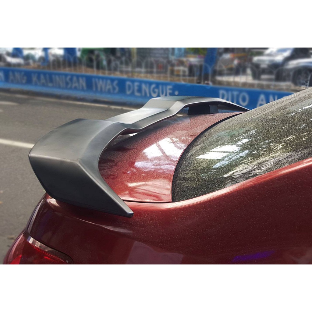 Matte Black Spoiler Modulo with 3rd Brakelight for Toyota Vios Batman ...
