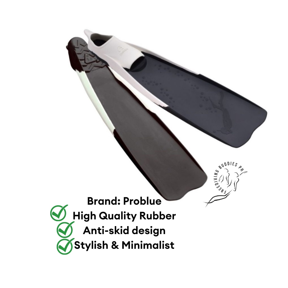 PROBLUE Rubber Long Blade Fins Freediving Scubadiving Spearfishing | Shopee Philippines