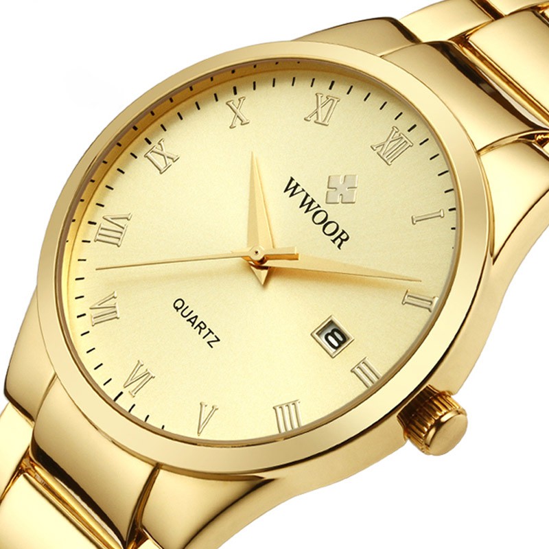 Wwoor Watch For Men Quartz Analog Clock Waterproof Stainless Steel ...