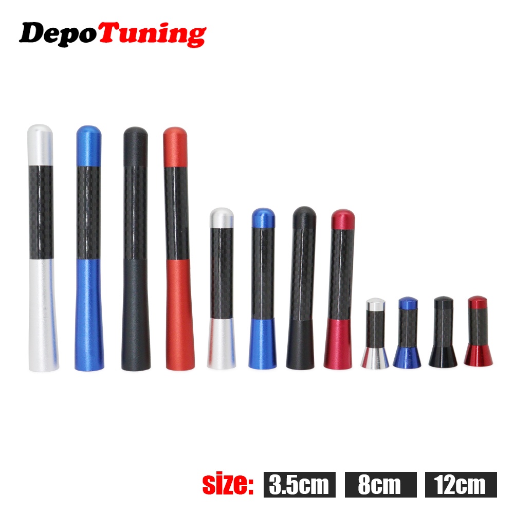 1PC Car Roof Antenna Enhanced Signal FM/AM Carbon Fiber Screw Metal 3 ...