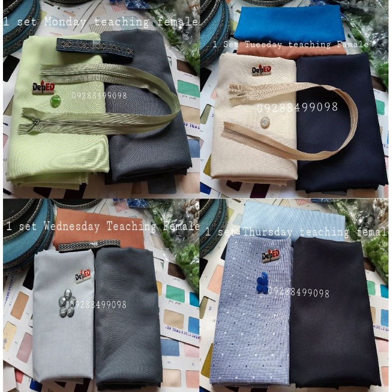 FREE D.e.p.Ed Pin 4 sets Teachers Uniform Fabric Only | Shopee Philippines