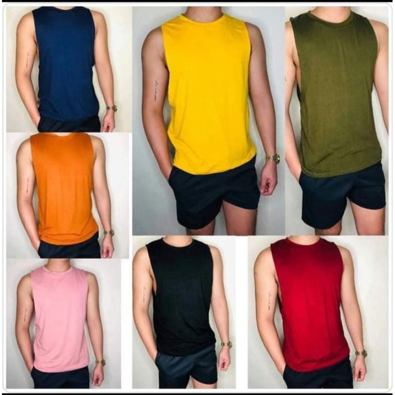 12 pcs. assorted color muscle tees | Shopee Philippines