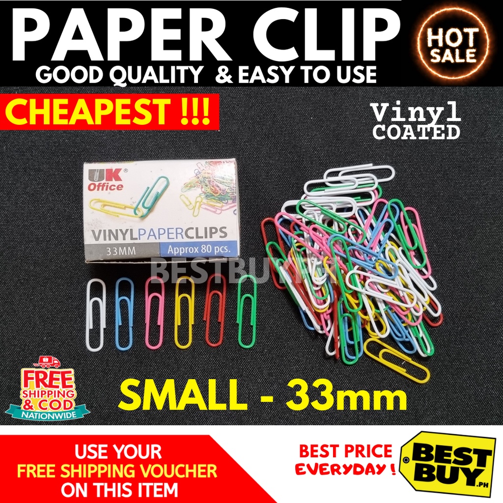 Paper Clip - Vinyl Coated (SMALL 33mm) - CHEAPEST | Shopee Philippines