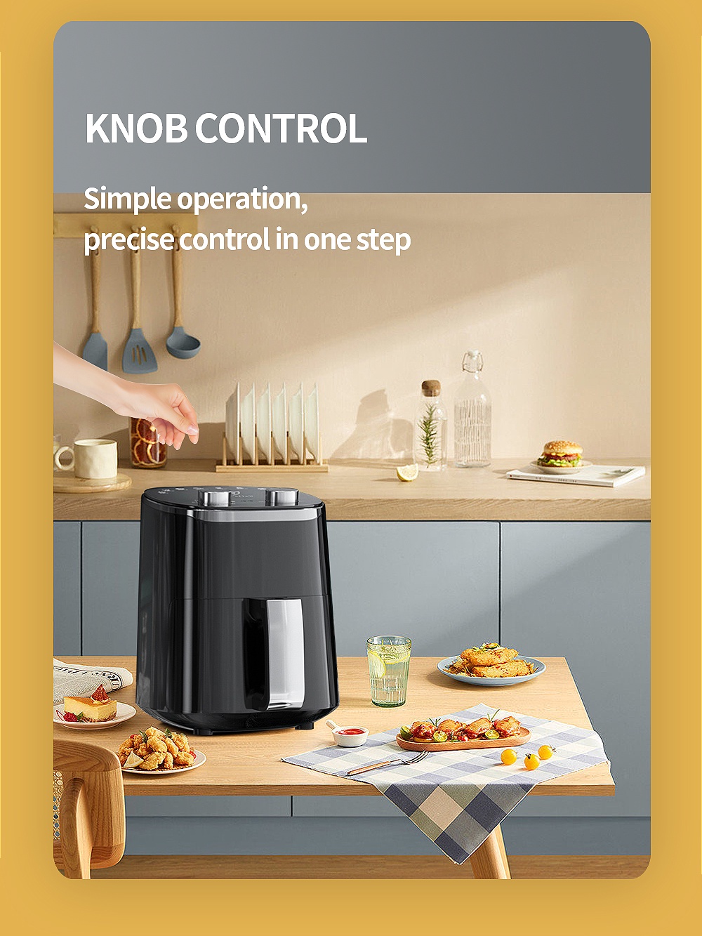 KAISA VILLA Air Fryer Electric Fries Machine Oil Free Large Capacity Non Stick Cooker | Shopee ...