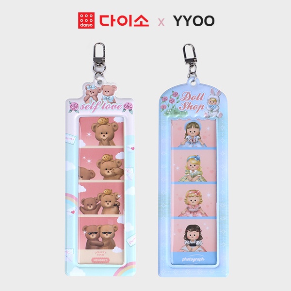 [Daiso Korea] 4 Cut Photo Card Key Ring Holder / Collect Book Cute ...