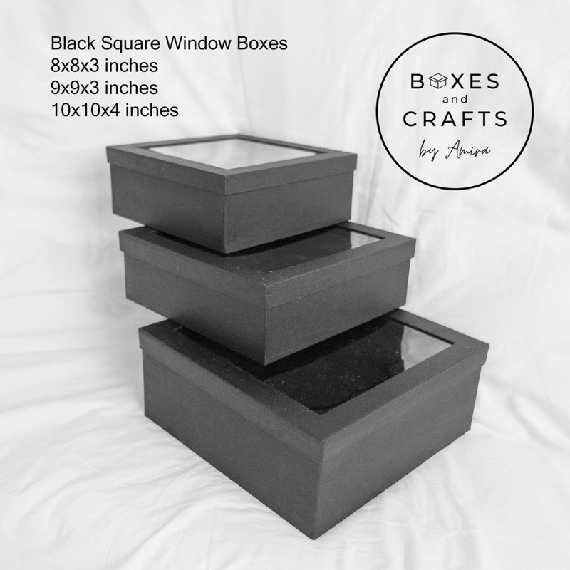 6x6x6" Square Hard Box with Window Acetate Cover | Shopee Philippines