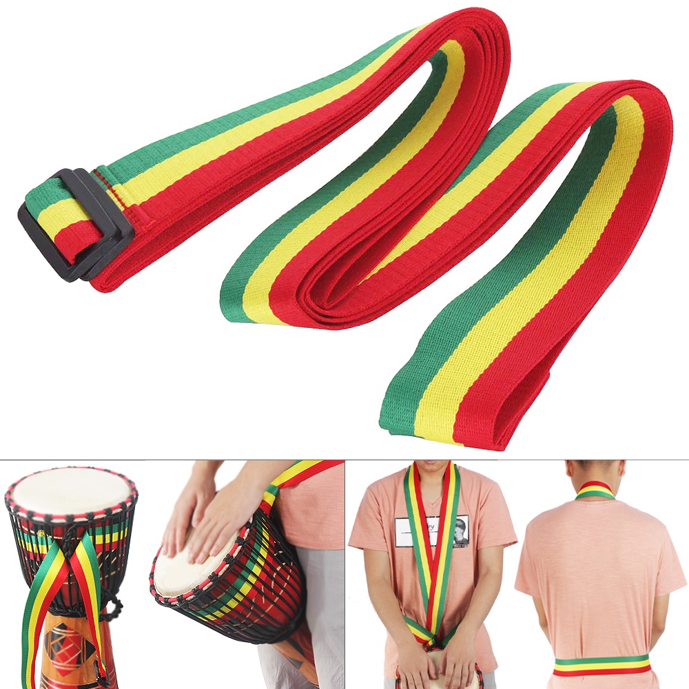 Adjustable Rainbow African Drum Cotton Strap 5cm Width Djembe Drum ...