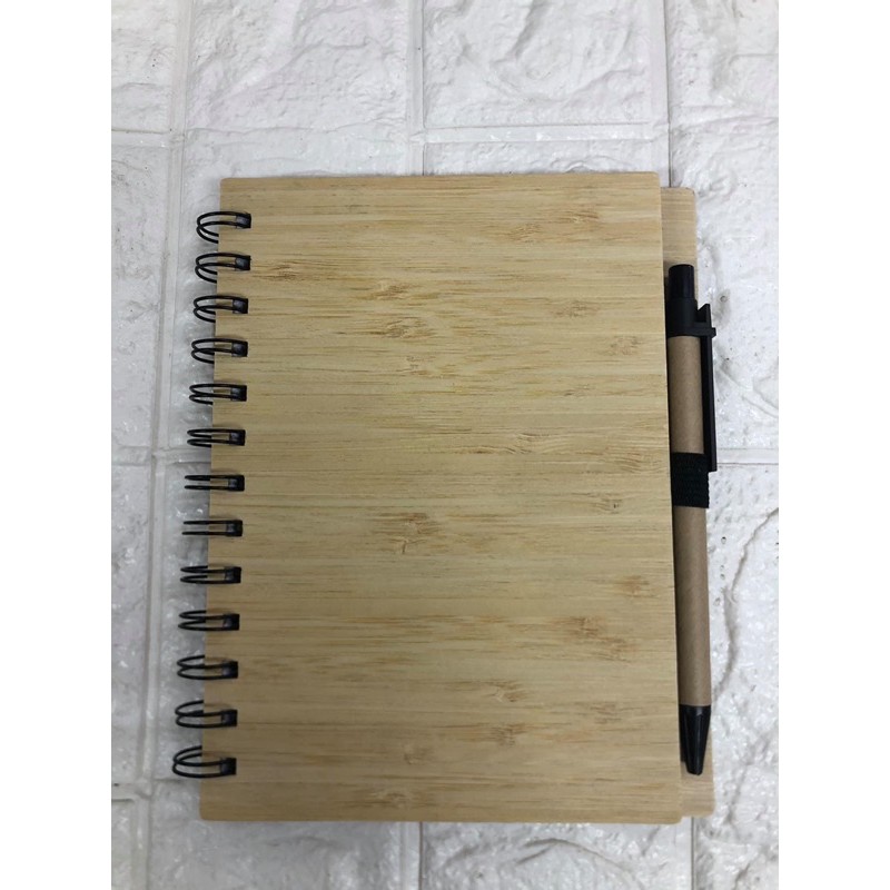 Bamboo Design Notebook Notepad with Pen | Shopee Philippines