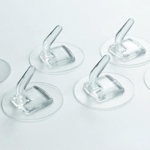 5PCS Wall-Mounted Plastic Adhesive Hooks,Plastic Hooks,Strong Adhesion ...