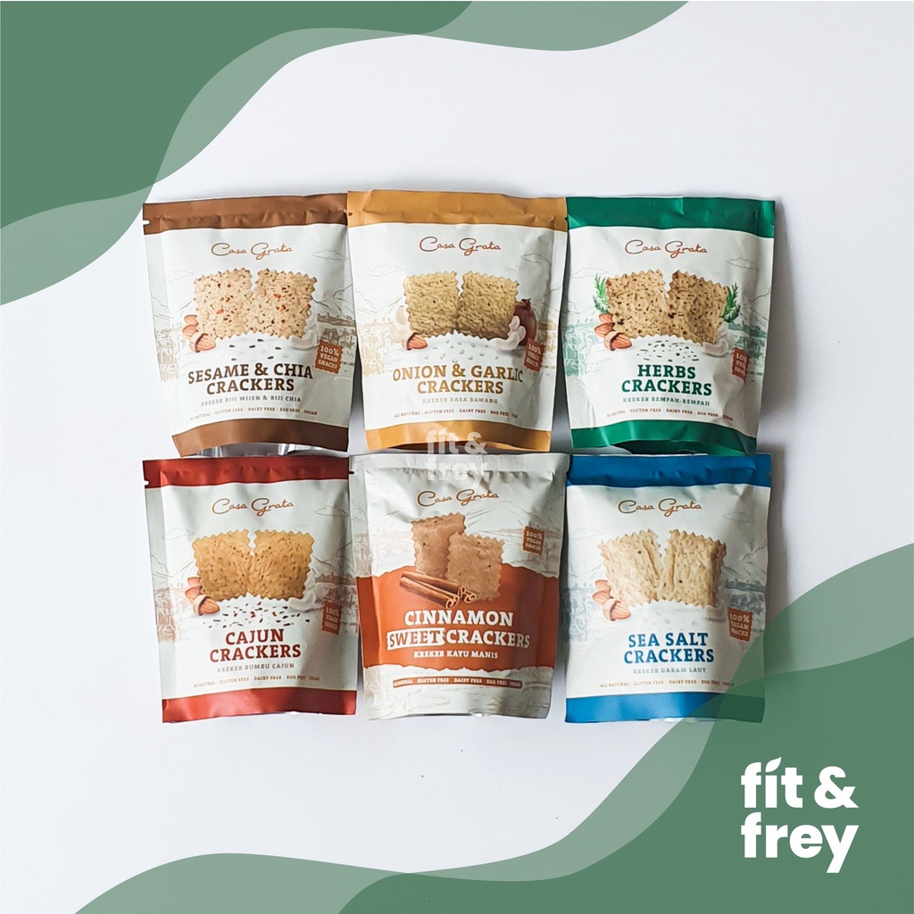 Casa GRATA Crackers - Healthy Snack - Healthy Biscuit Snack - Vegan ...