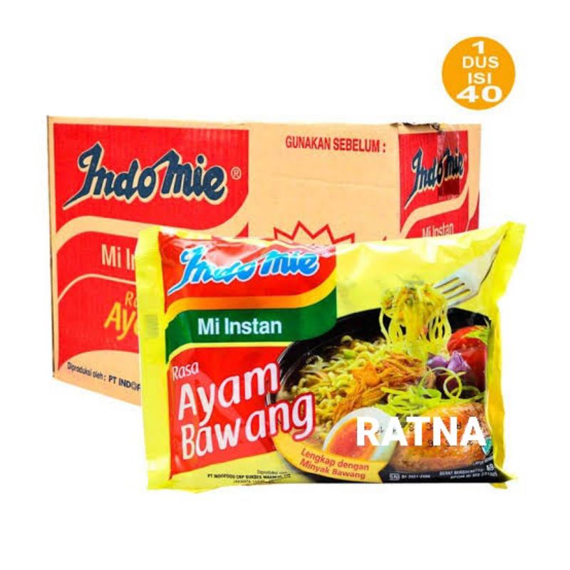 Indomie CHICKEN ONION NOODLES 70gr (1 box contains 40 pcs) | Shopee ...