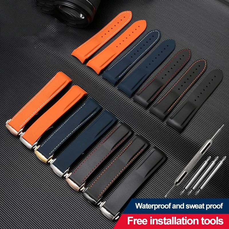 Omega RUBBER WATCH STRAP JAMOMEGA RUBBER STRAP 20MM - 22MM | Shopee ...