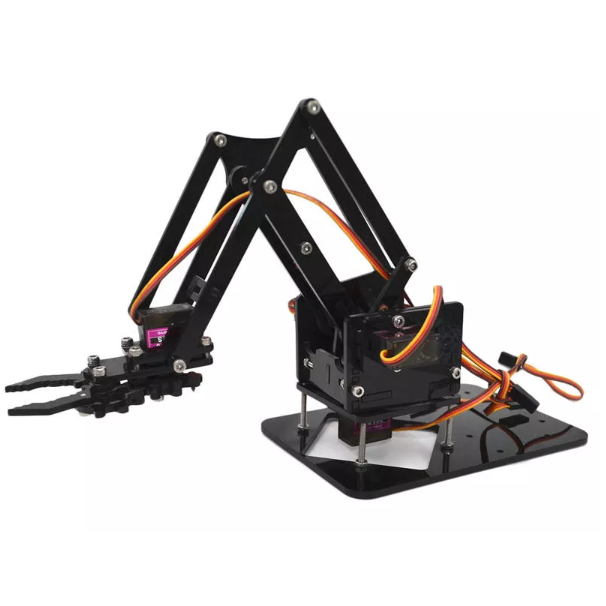 Robot Arm Claw Kit 4DOF, Acrylic Build with 4 Servo motors | Shopee ...