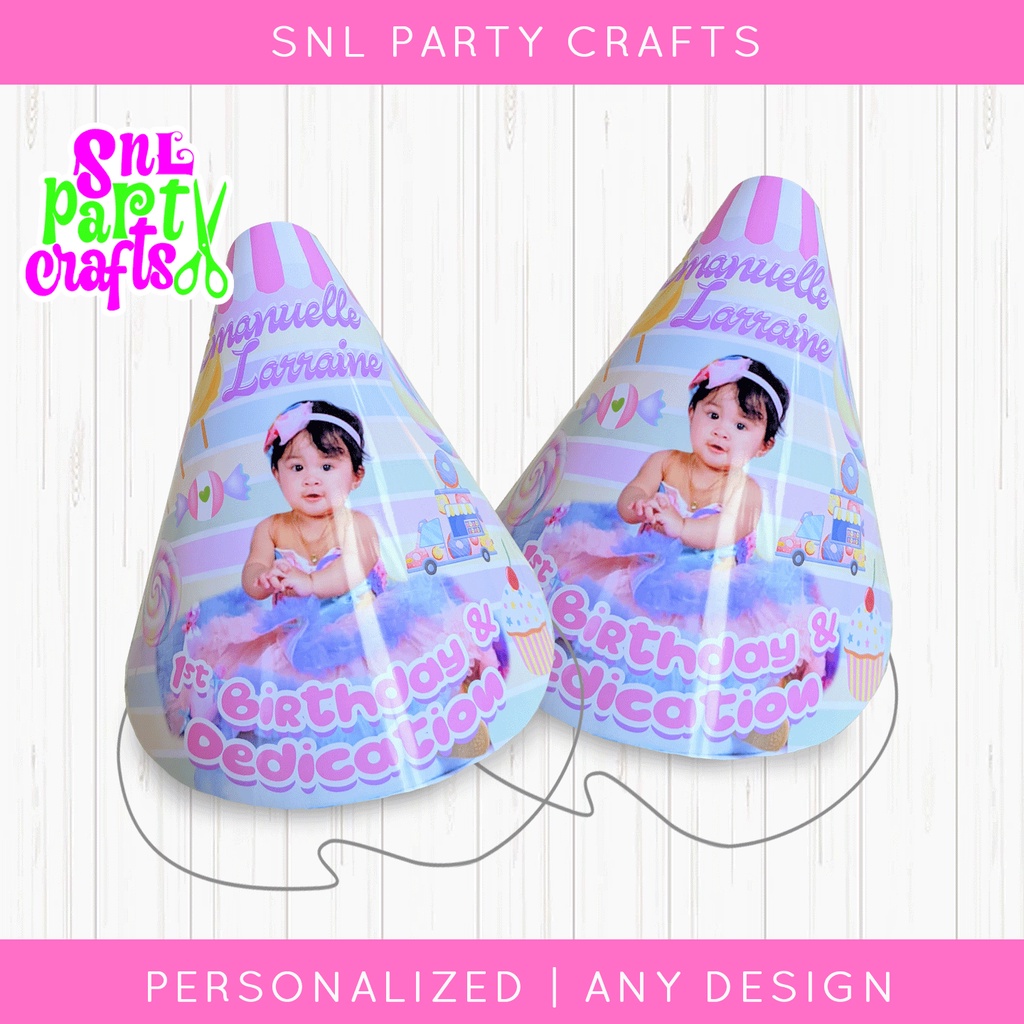 10PCS Candyland Party Hat Pastel Candyland Personalized Party Hat cone ...