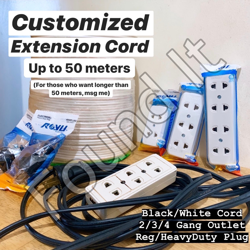 [Found It] 15 to 50 Meters Customized Extension Cord (Made to Order ...