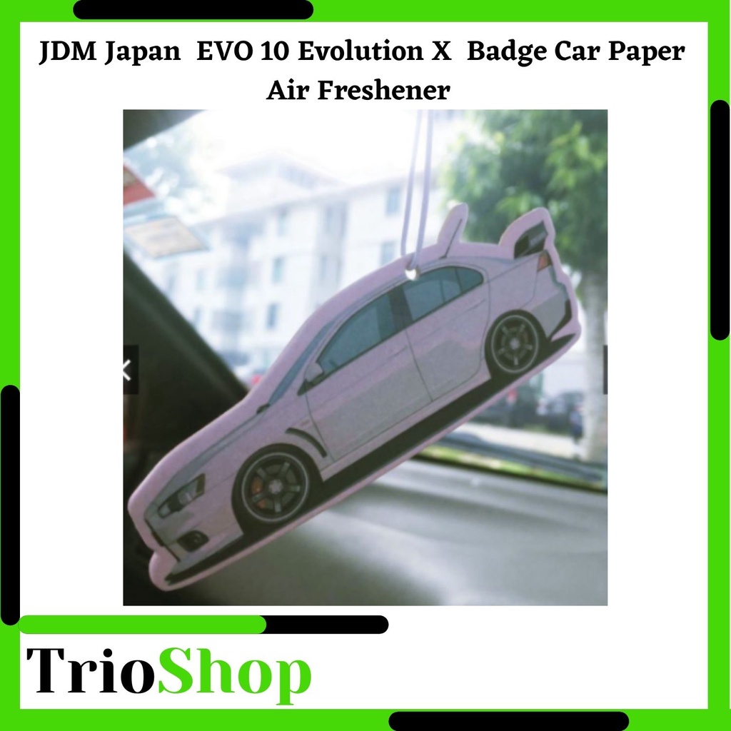 JDM Japan EVO 10 Evolution X Badge Car Paper Air Freshener Auto Hanging ...