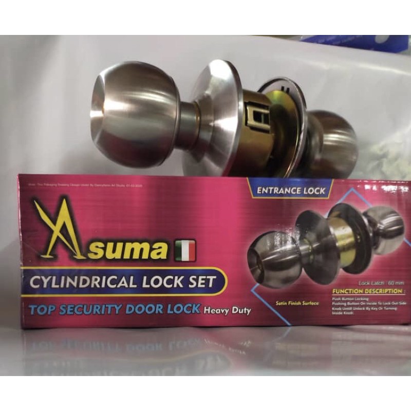 Asuma Cylindrical Door Lock | Shopee Philippines