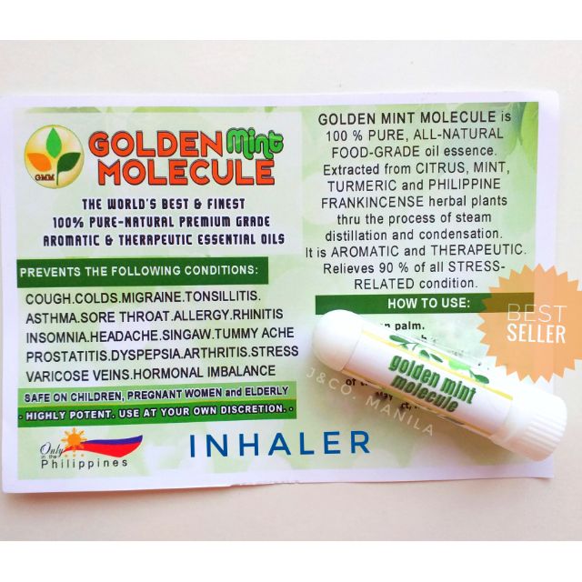 Golden Mint Molecule Essential Oil INHALER | Shopee Philippines