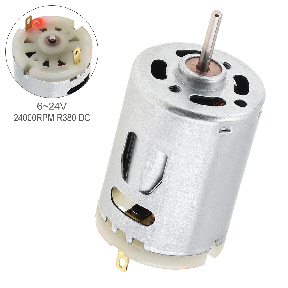 R380 6V-24V DC Motor 24000RPM High Speed Micro Motor Metal Stainless ...