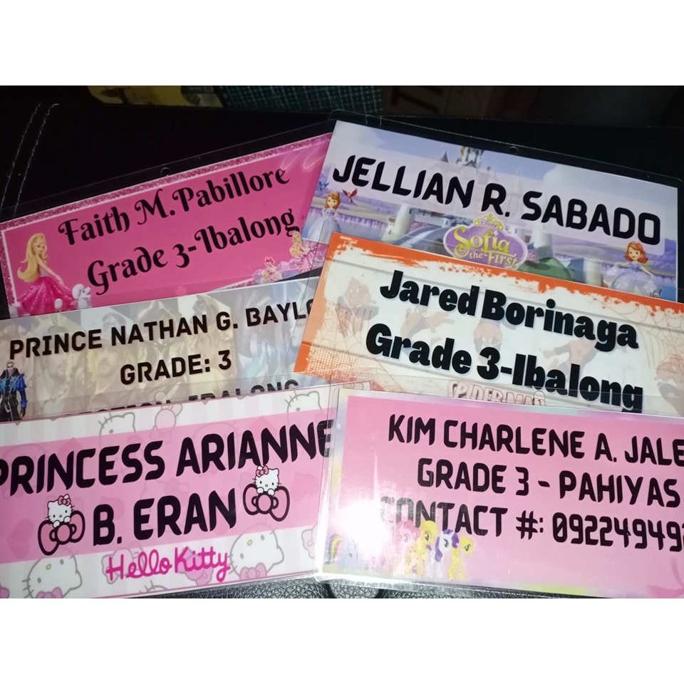 Laminated name tag with lace | Shopee Philippines