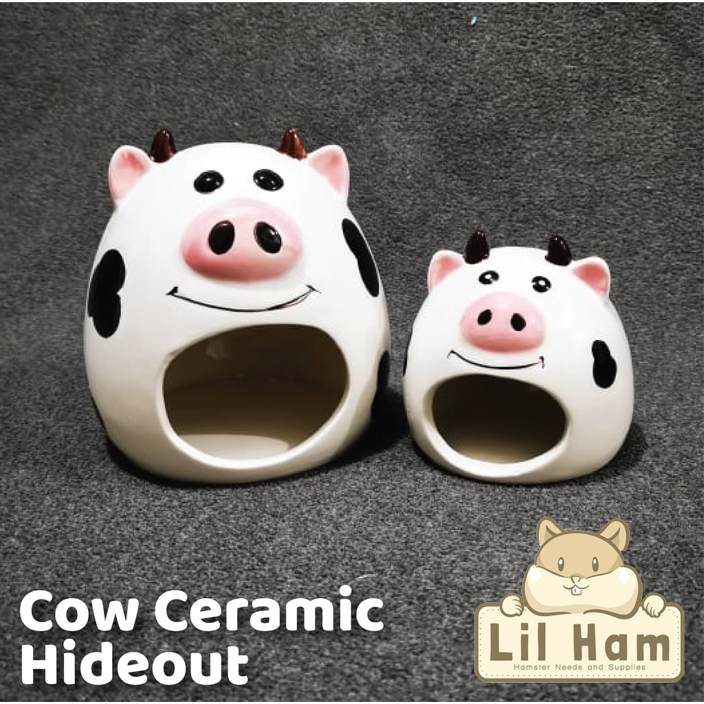 Cow ceramic hideout for Dwarf and Syrian Hamsters | Shopee Philippines
