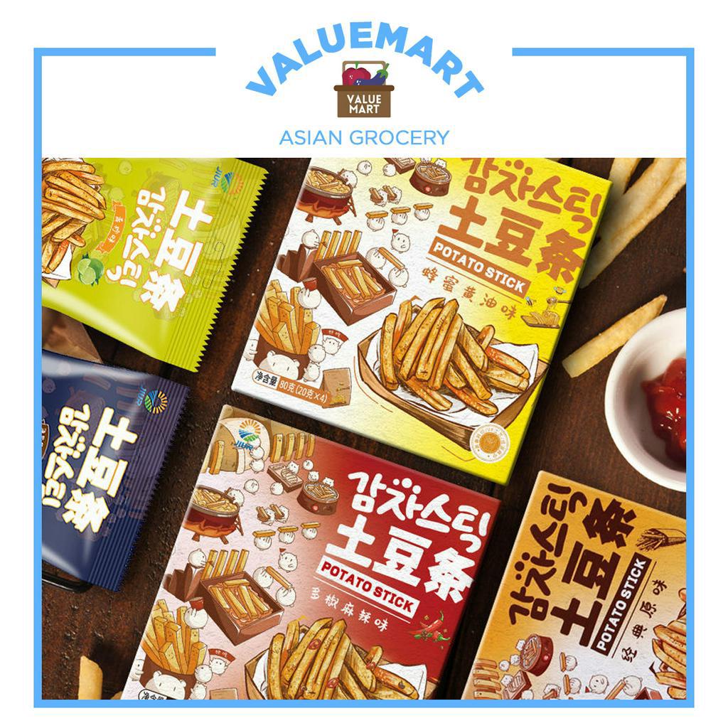 Nine Day Potato Stick Crunchy Fries-Shaped Chips (Salt & Pepper, Lime ...