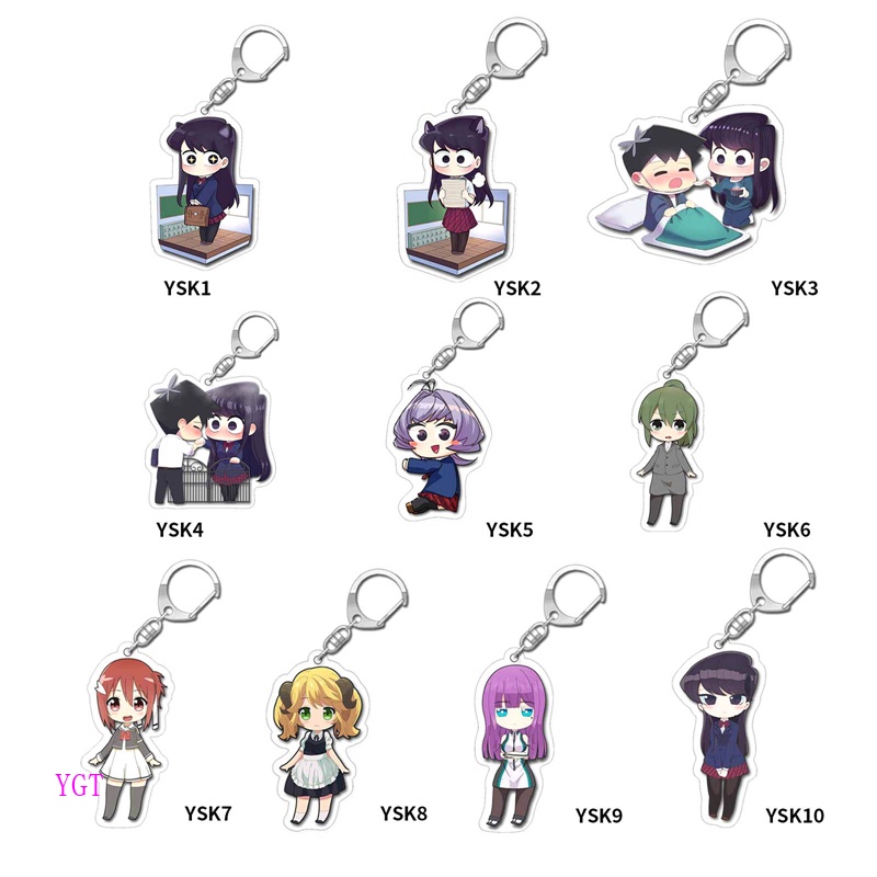 YGT Kawaii Anime Komi Can‘t Communicate Keychain Komi Shoko And Tadano ...