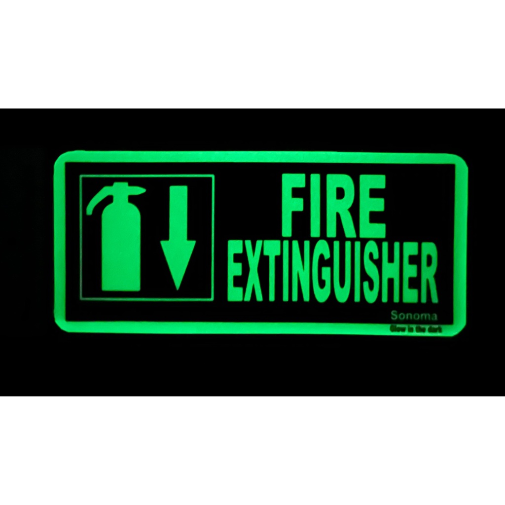 High Impact Plastic Glow in the Dark Fire Extinguisher Horizontal ...