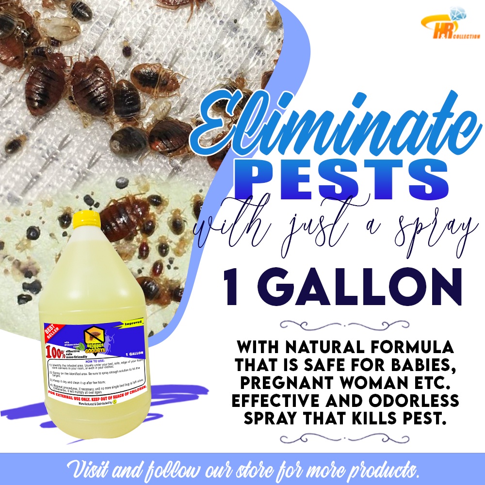 Bedbugs Goodbye Spray 1 Gallon Natural Bedbugs Killer Bedbugs Remover ...