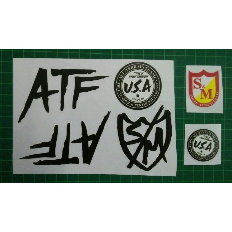 BMX S&M ATF All-Terrain Frame Decal Transparent Sticker Raw Frame ...