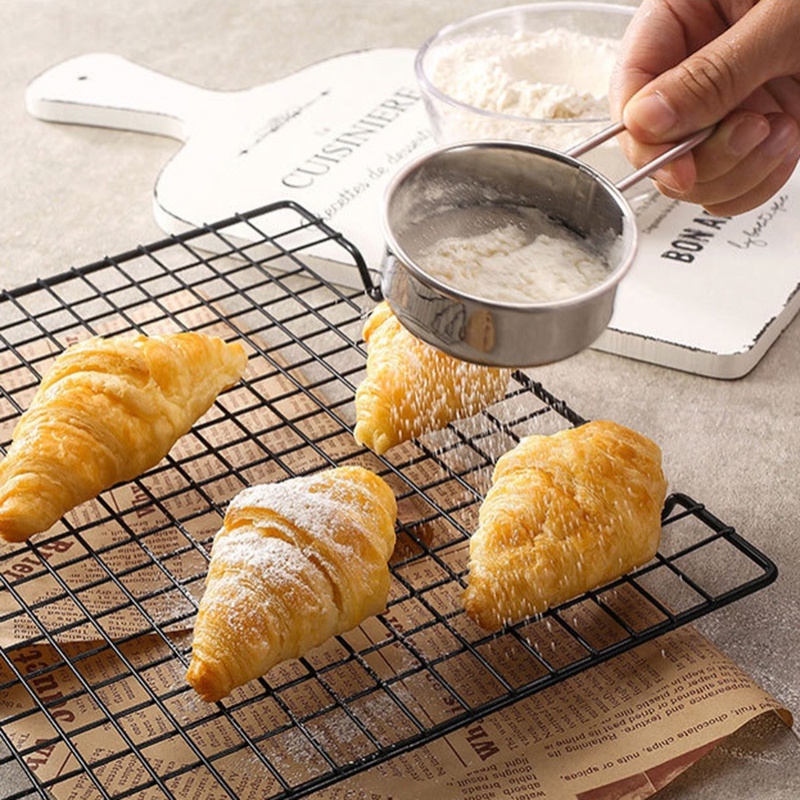 Mini Sieve Fine Mesh Flour Sifter Sugar Cocoa Matcha Powder Flour ...